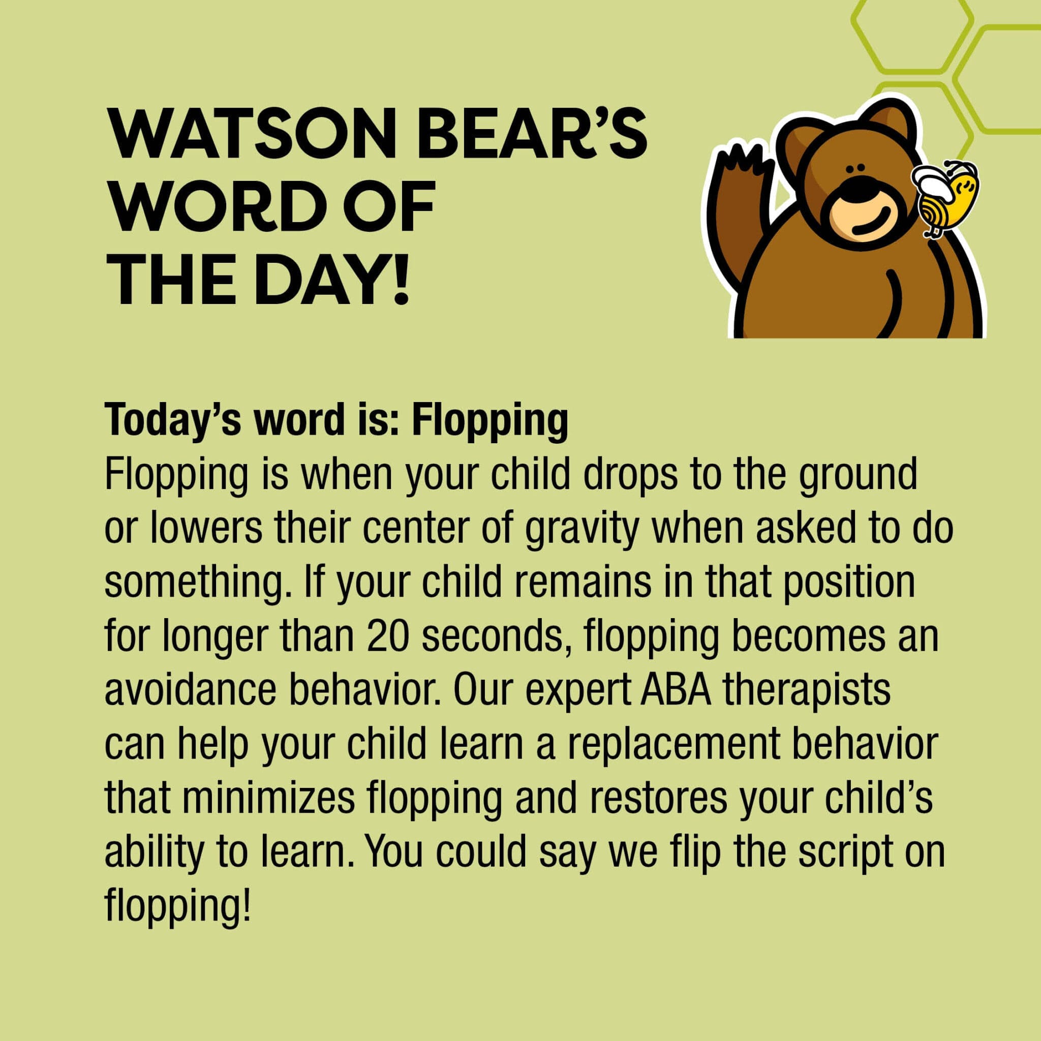 Watson's Word: Flopping - The Behavior Exchange